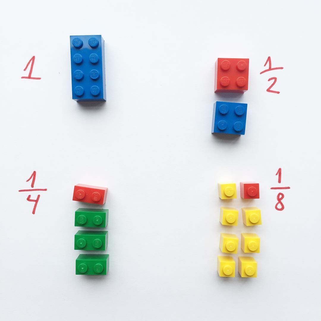 Fractions With Lego Early Learning Toys
