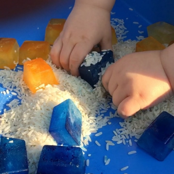 Rice and coloured ice | Early Learning Toys